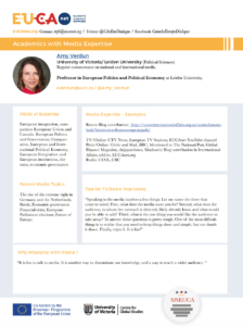 Featured Experts: Dr. Amy Verdun, University of Victoria/Leiden ...